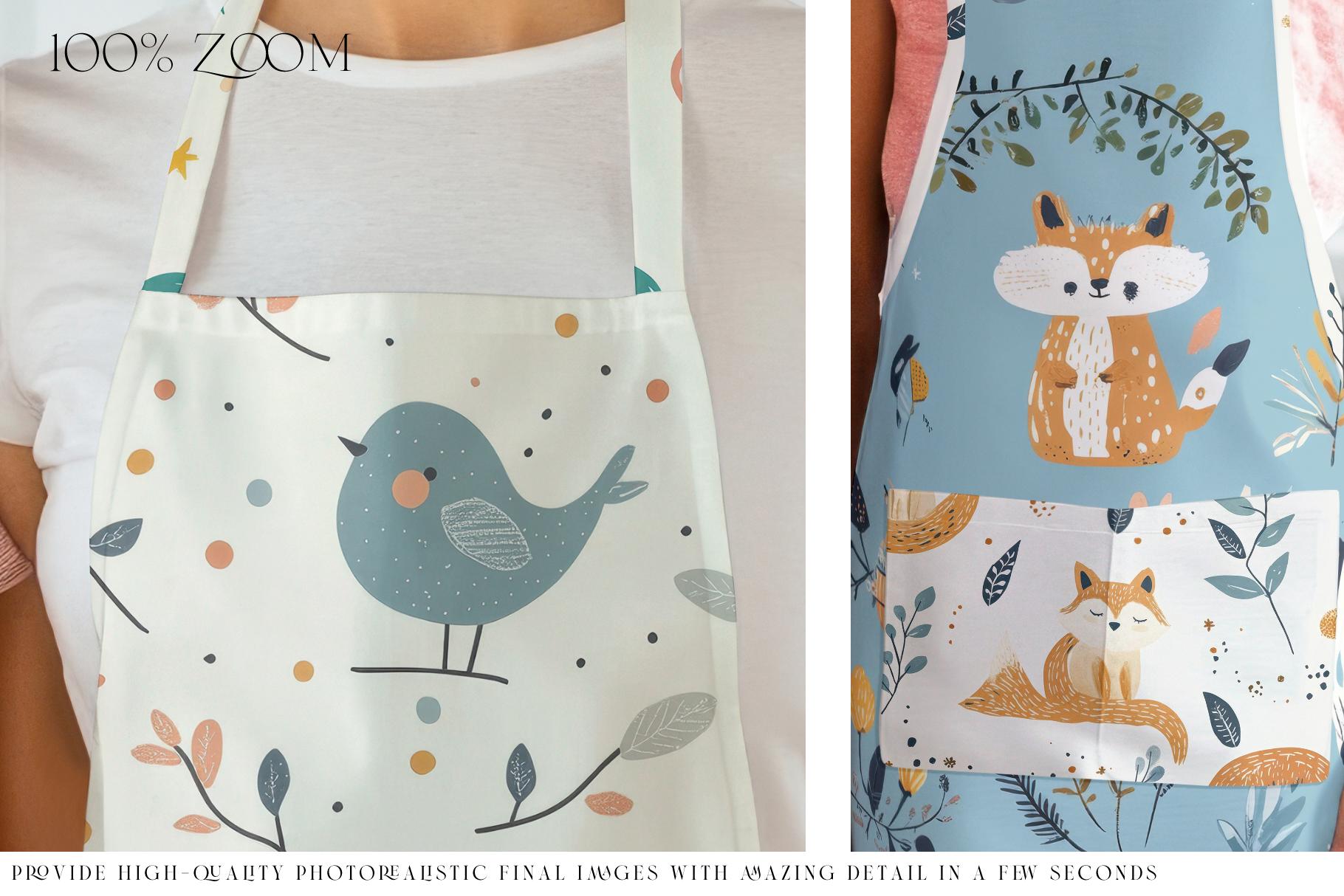 Kids and Parent Kitchen Aprons Mockup | Digital Family Kitchen Apron ...