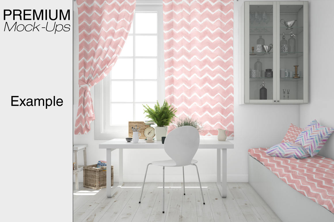 Kitchen Pillows and Curtains Mockup | 4 PSD Files (digital Download) - Etsy