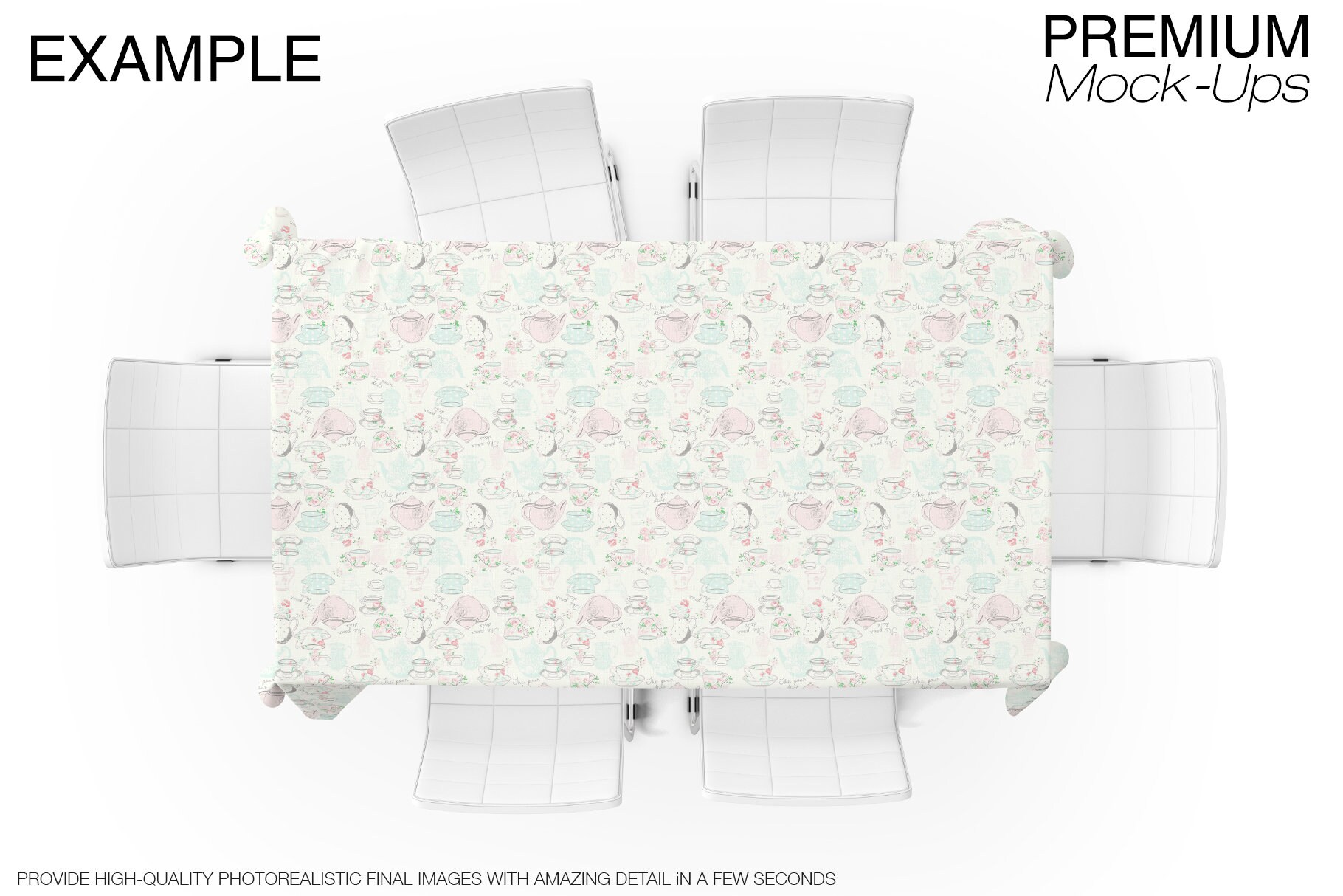 Table linens Mockup Tablecloth Mockup Table Textile | Etsy