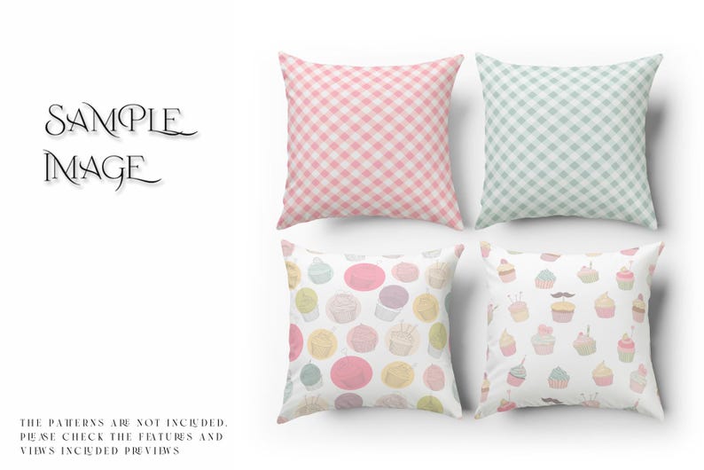 Digital Throw Pillows Mockup | Photoshop Throw Pillows Template | Throw ...