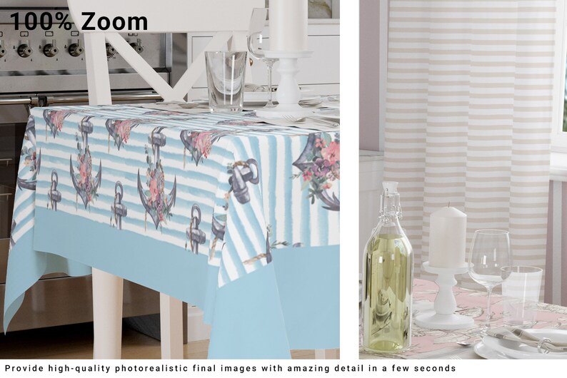 Table Linens Mockup | Tablecloth Mockup | Table Textile | Photoshop ...