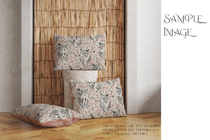 Lumbar Pillow Mockup | Digital Lumbar Pillows | Photoshop Decorative ...