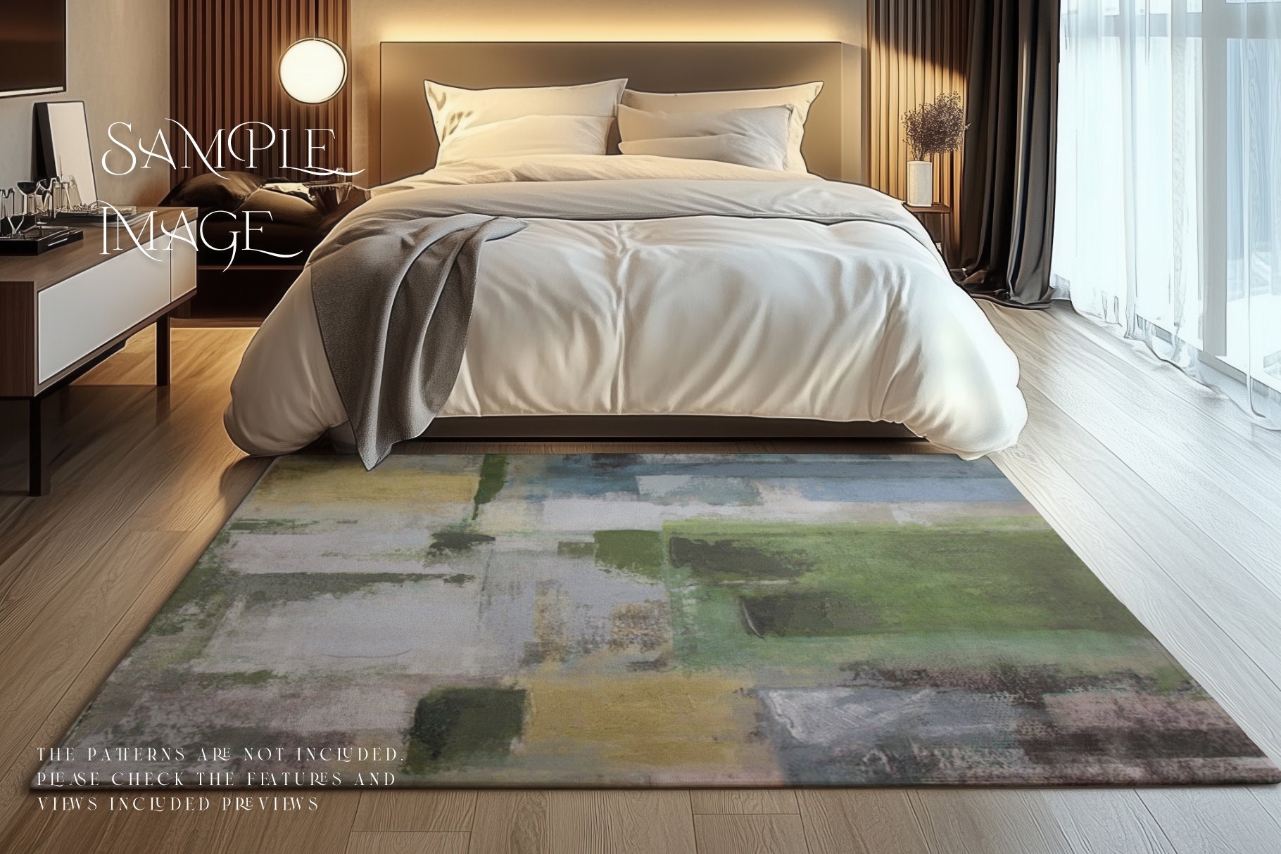 Bedroom Rugs Mockup | Carpet Templates | Bedroom Carpets Templates ...