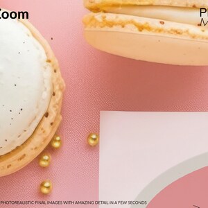 Menu and Macarons Mockup | French Macarons & Menu Mockups | Photoshop ...
