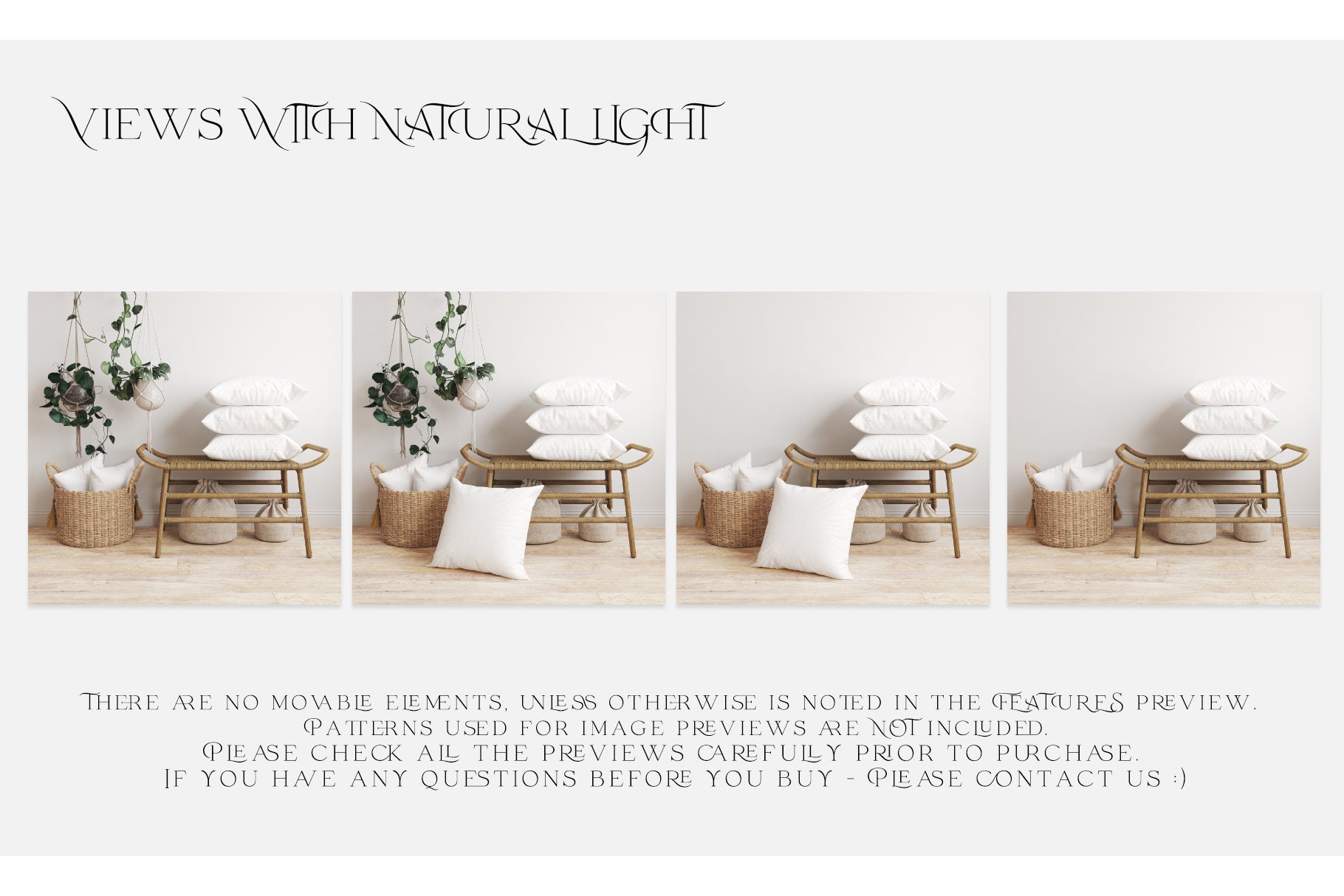Square Pillow Mockup | Photoshop Pillows | Cushions | Decorative Pillow ...