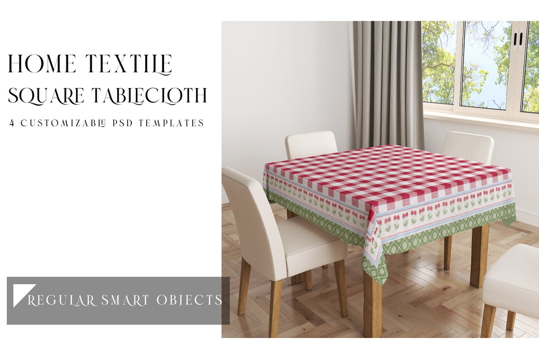 Table Linens Mockup | Tablecloth Mockup | Table Textile | Photoshop ...