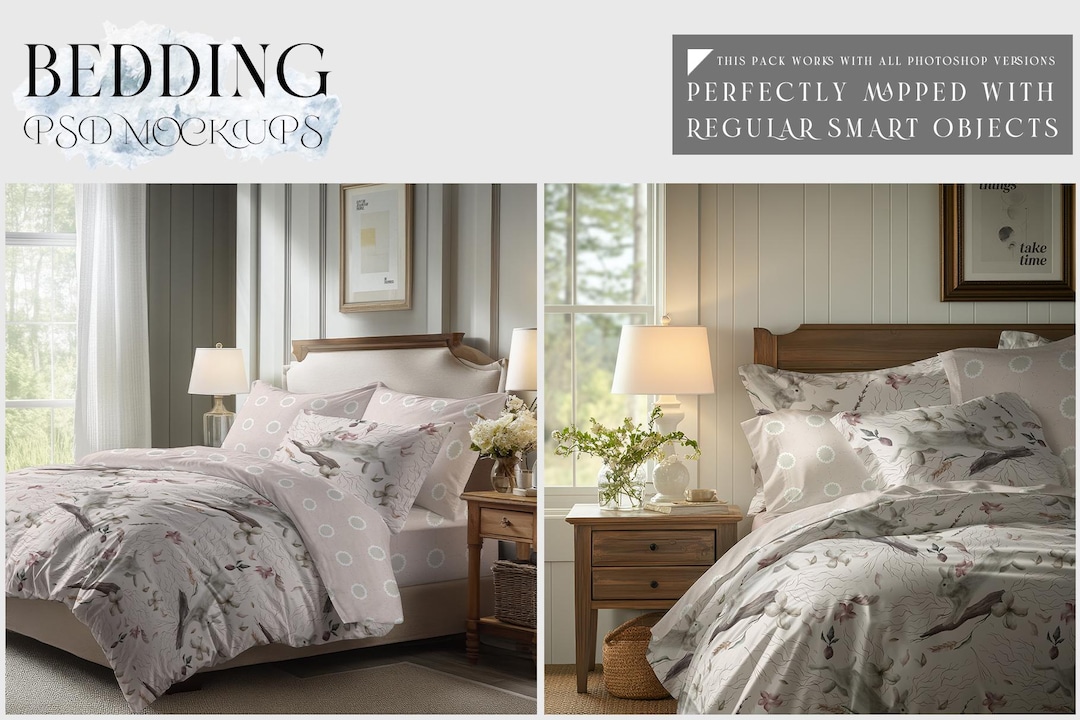 Bedding Mockups Set | Bedding Mockups | Photoshop Bedding | Bedding ...