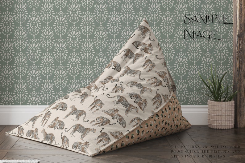 Triangle Bean Bag Chair Mockup / Digital Triangle Bean Bag Chair Mockup ...