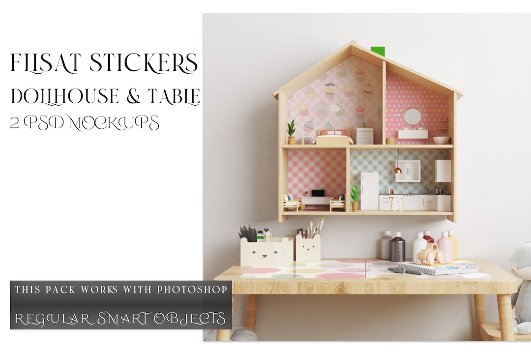 Flisat Kids Dollhouse and Table Decals Template | Digital Flisat ...