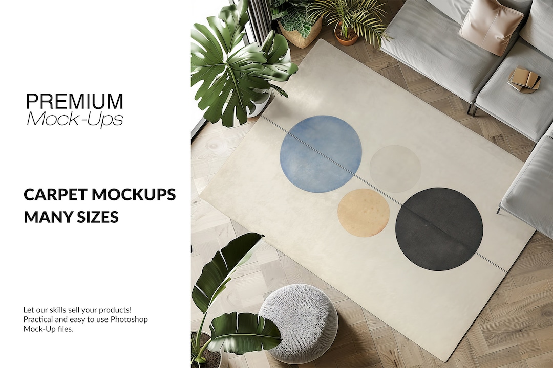Rugs Mockup | Carpet Templates | Living Room Carpets | Rugs Photoshop ...