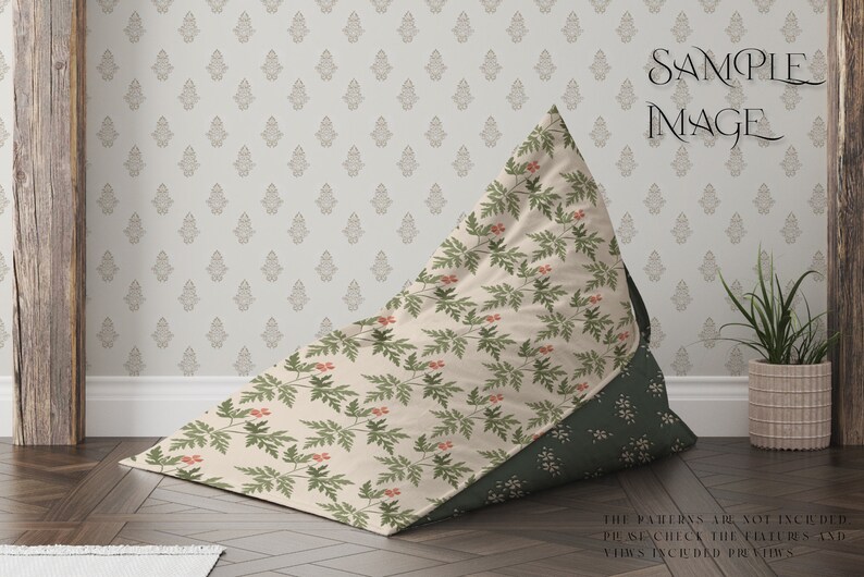 Triangle Bean Bag Chair Mockup / Digital Triangle Bean Bag Chair Mockup ...