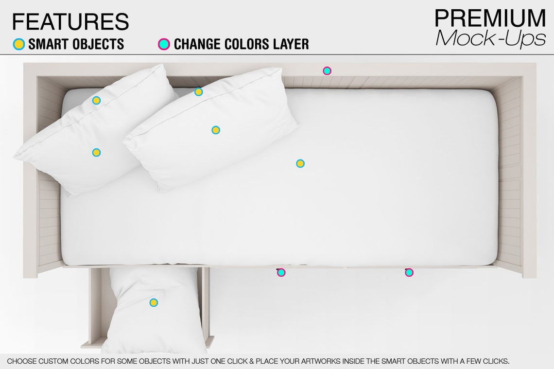 Bed With Drawers Mockup Set | Photoshop PSD (digital Download) - Etsy