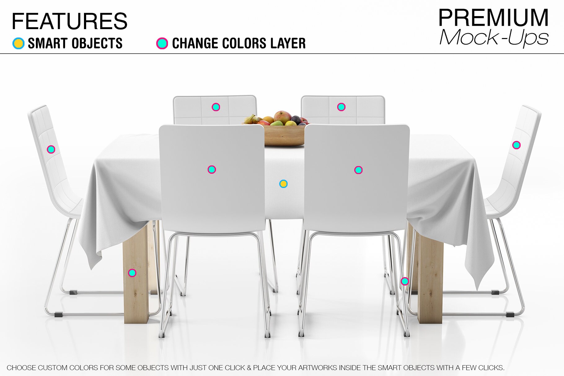 Table linens Mockup Tablecloth Mockup Table Textile | Etsy