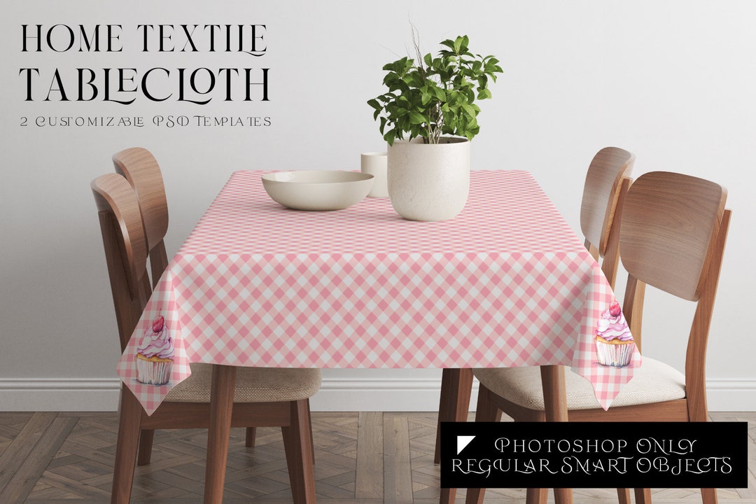 Tablecloth Mockup | Table Cover | Digital Tablecloth Template | Dining ...