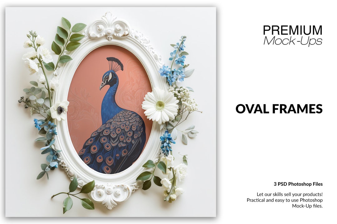 Oval Frames Mockup | Digital Oval Frames Mockups | Photoshop Oval ...