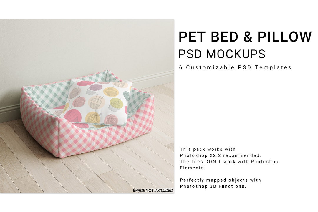 Pet Bed Mockup Set Photoshop Pet Bed Mockups Custom Pet Bed Pet Bed ...