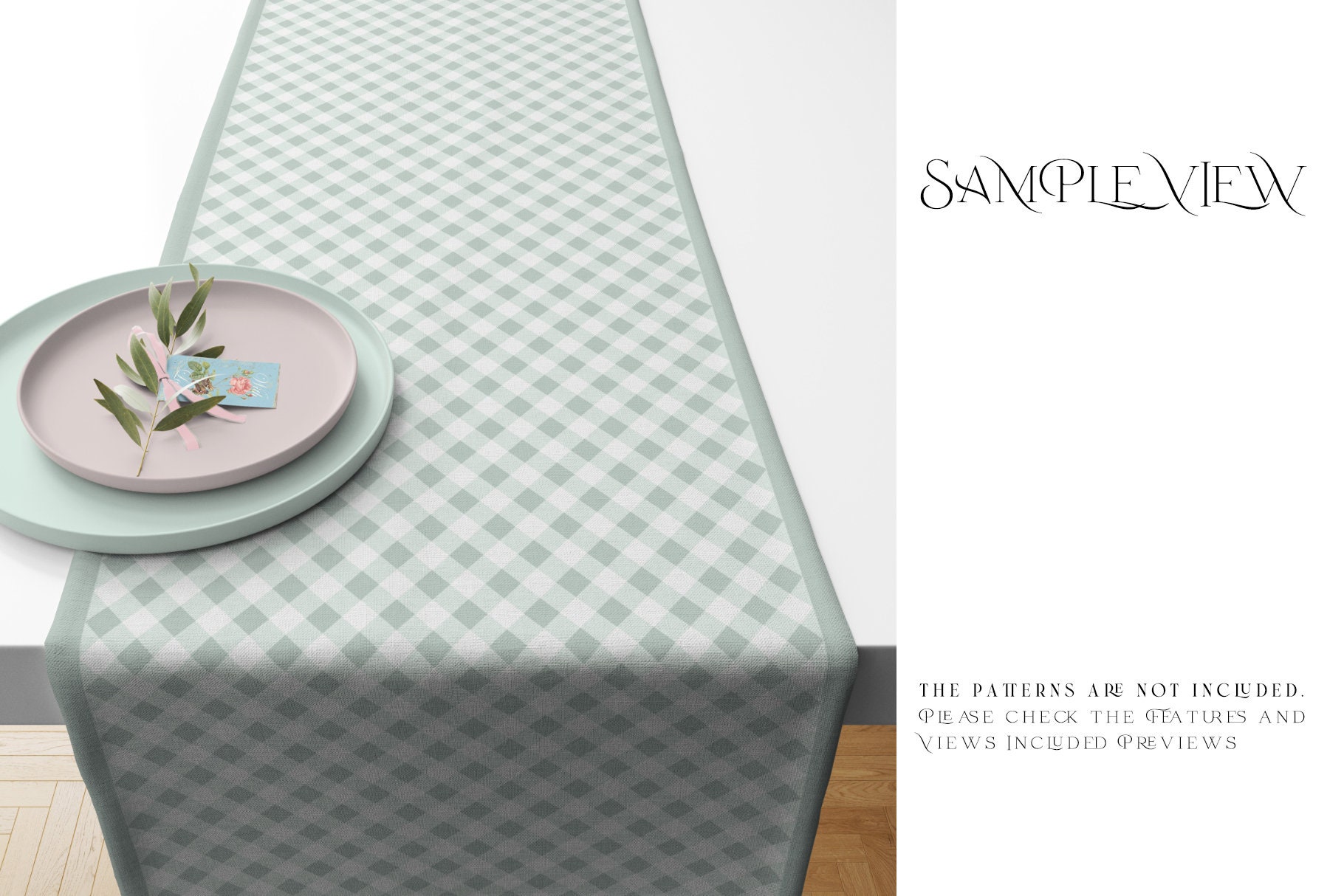 Table Runner Mockup | Table Runner Template | Table Textile | Photoshop ...
