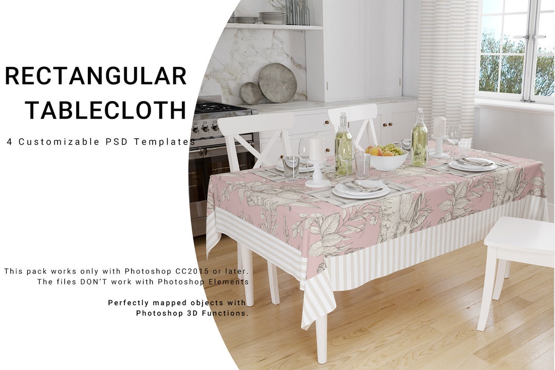 Table Linens Mockup Tablecloth Mockup Table Textile Photoshop ...