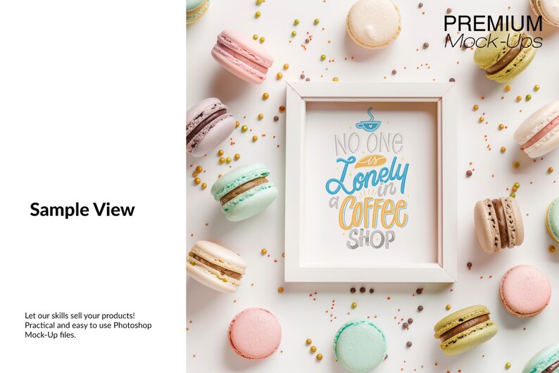 Frames and Macarons Mockup | French Macarons & Frames Mockups ...