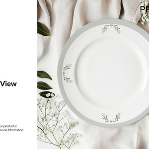 Plate Mockups | Ceramic Dish Mockup | Photoshop Porcelain Plate ...