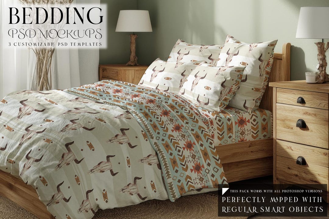 Bedding Mockups Set | Bedding Mockups | Photoshop Beddings | Bedding ...