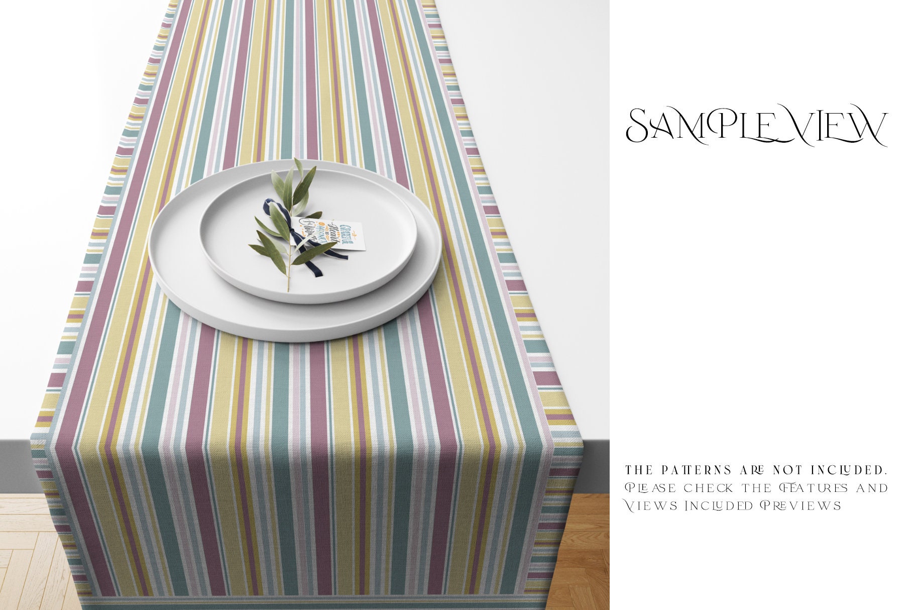 Table Runner Mockup | Table Runner Template | Table Textile | Photoshop ...