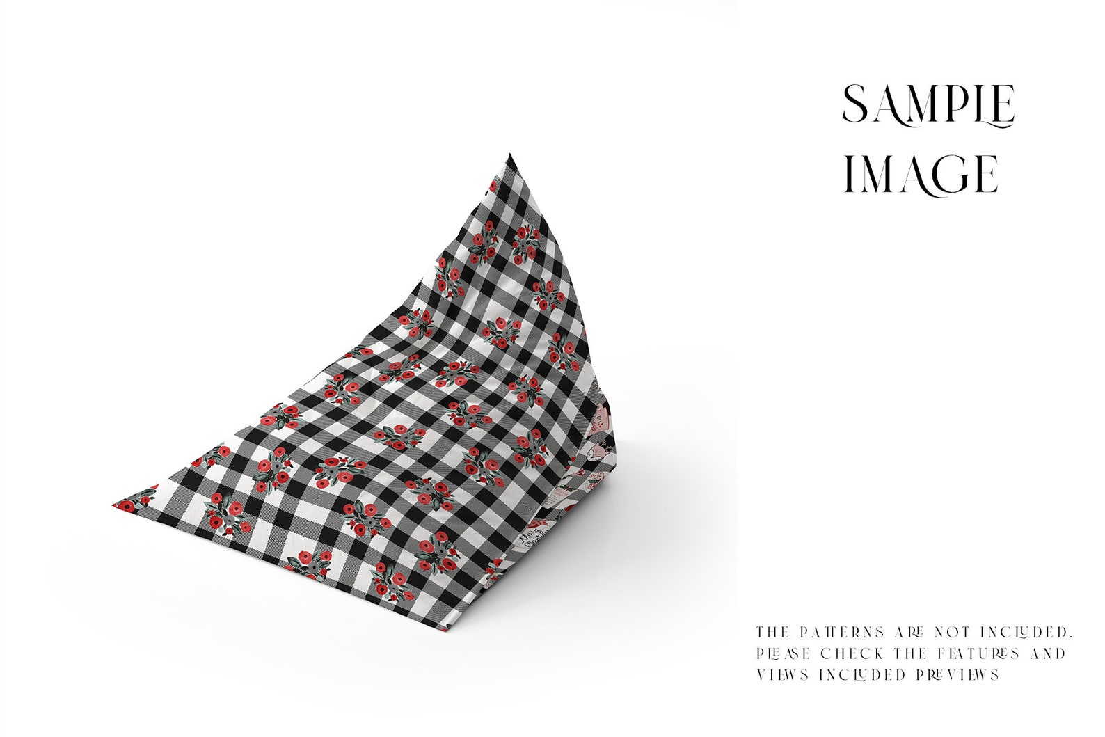 Triangle Bean Bag Chair Mockup / Digital Triangle Bean Bag Chair Mockup ...