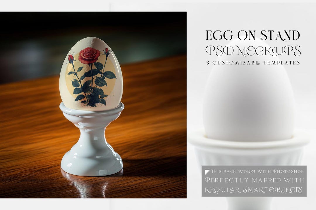 Easter Eggs Mockup | Digital Easter Egg Template | Photoshop Easter ...