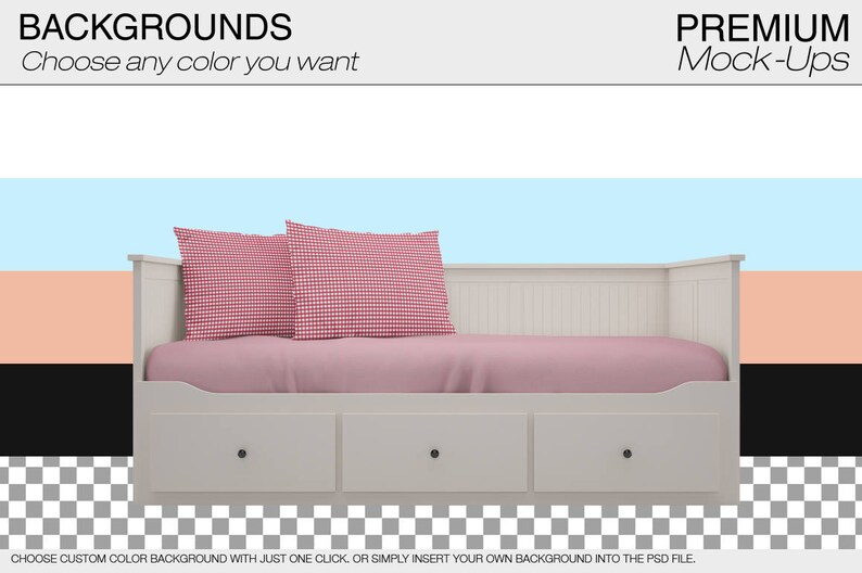 Bed With Drawers Mockup Set Photoshop Bed With Drawers - Etsy
