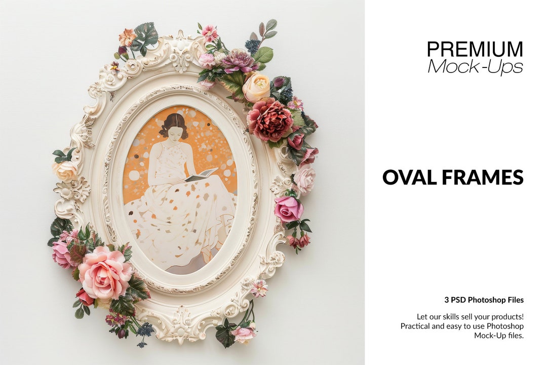 Oval Frames Mockup | Digital Oval Frames Mockups | Photoshop Oval ...