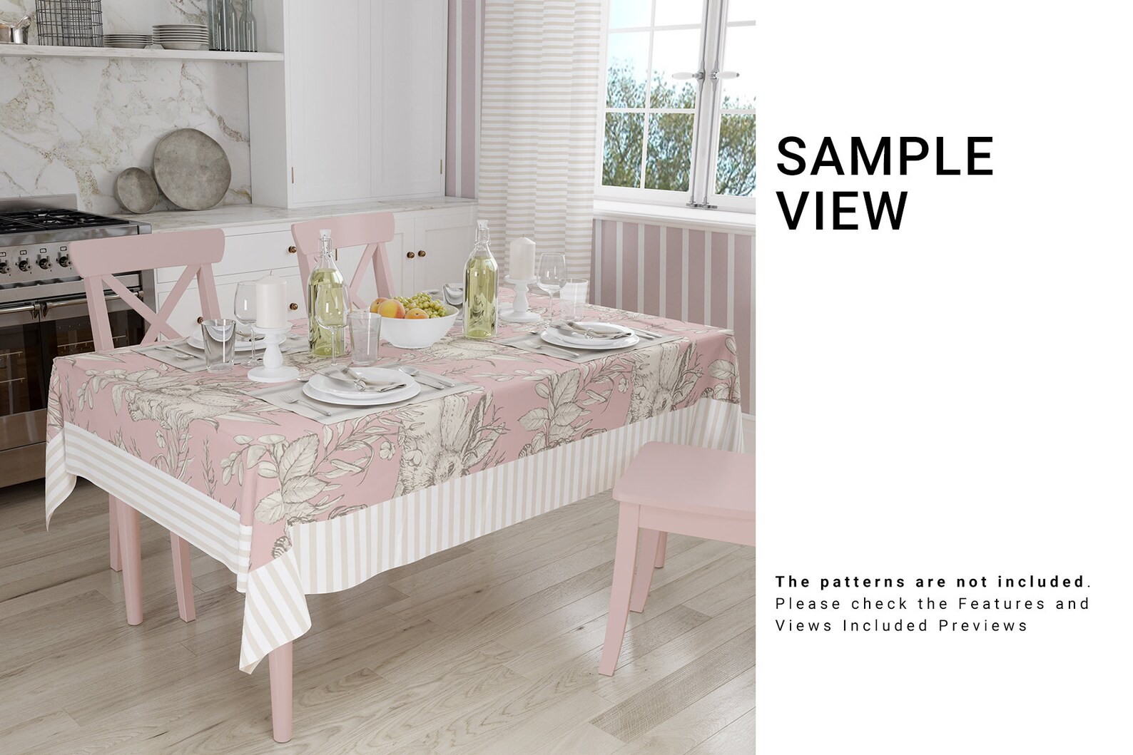 Table Linens Mockup | Tablecloth Mockup | Table Textile | Photoshop ...