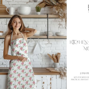 Kitchen Aprons Mockup | Digital Kitchen Apron | Kitchen Textile Apron ...