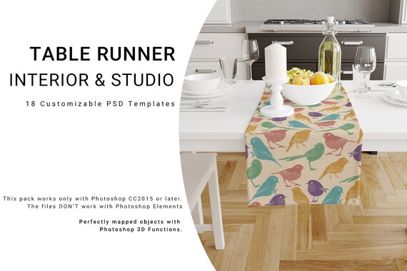 Table Runner Mockup Table Runner Template Table Textile | Etsy
