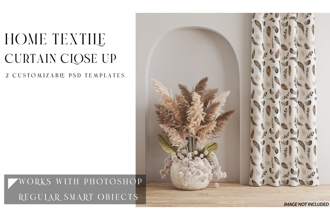 Curtain Template | Digital Curtain Mockup | Photoshop Curtain Mockup ...