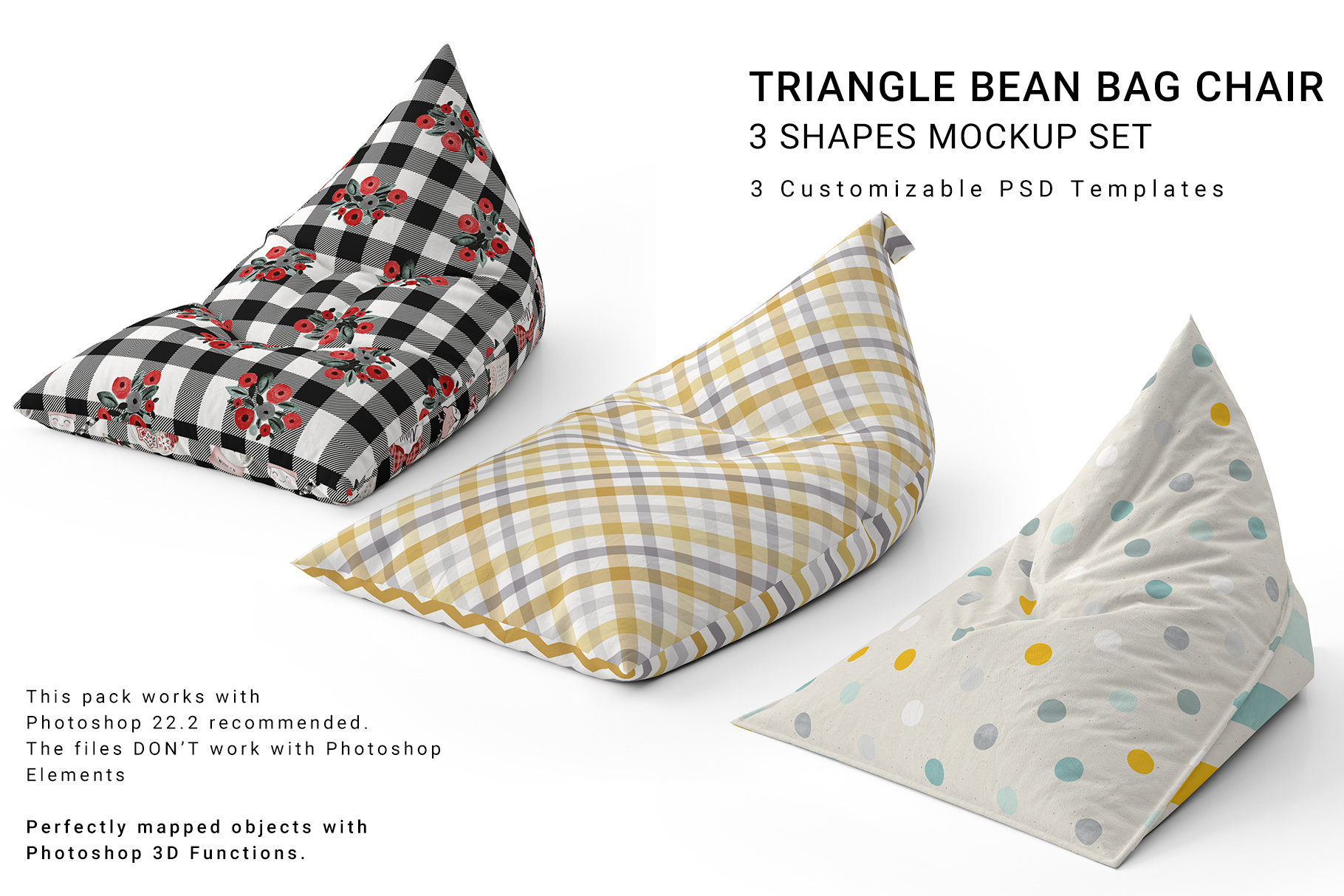 Triangle Bean Bag Chair Mockup / Digital Triangle Bean Bag - Etsy