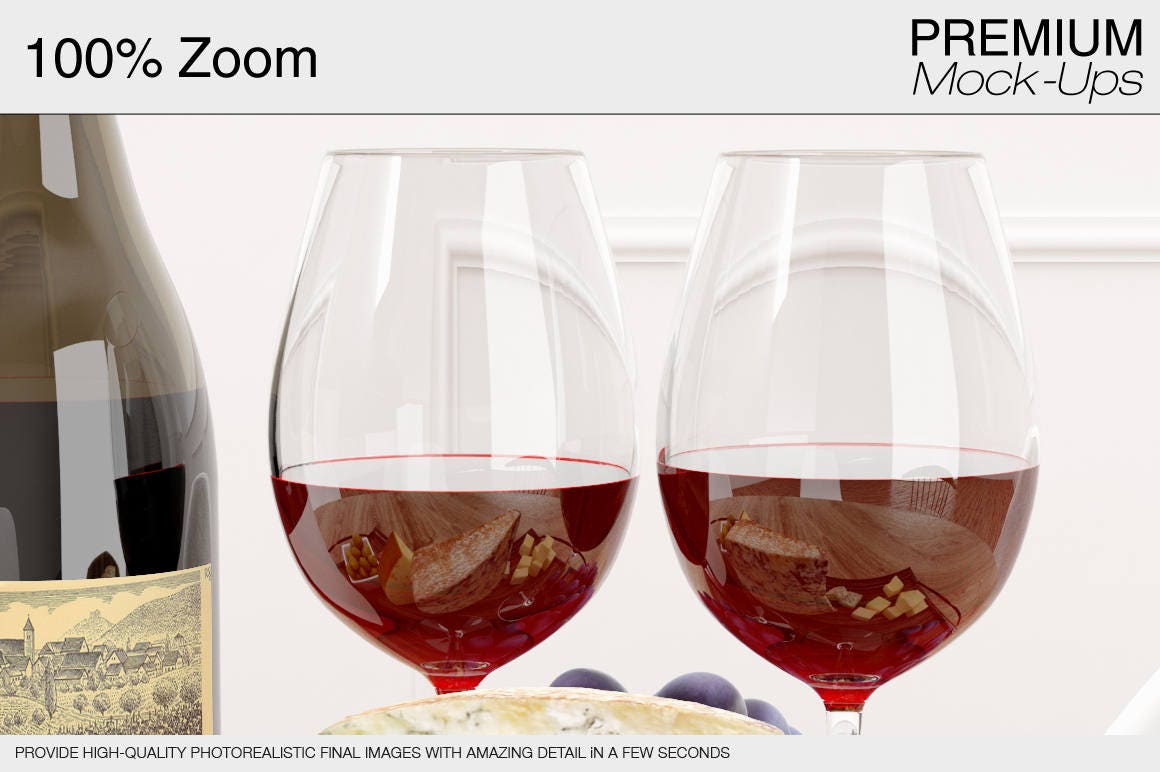 Wine Mockup Set | Photoshop Wine Mockups | Custom Wine and Cheese Set ...