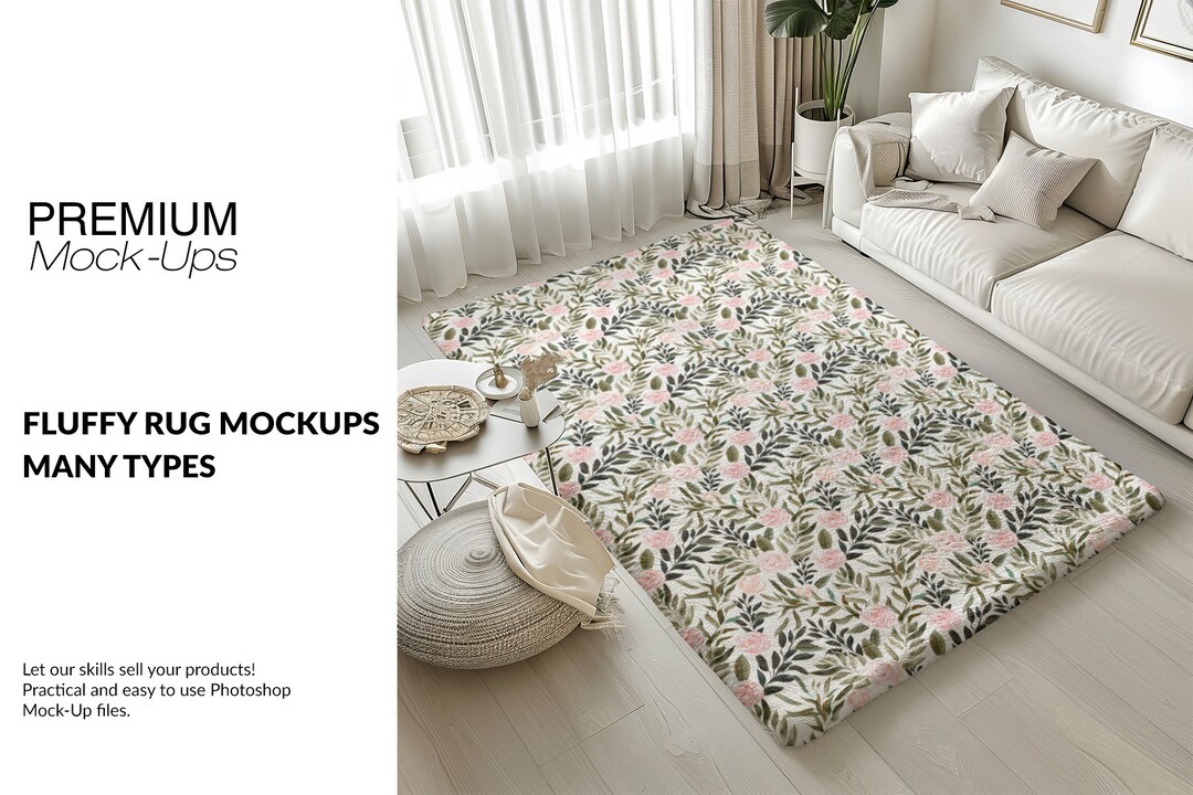 Rugs Mockup | Carpet Templates | Living Room Carpets | Rugs Photoshop ...