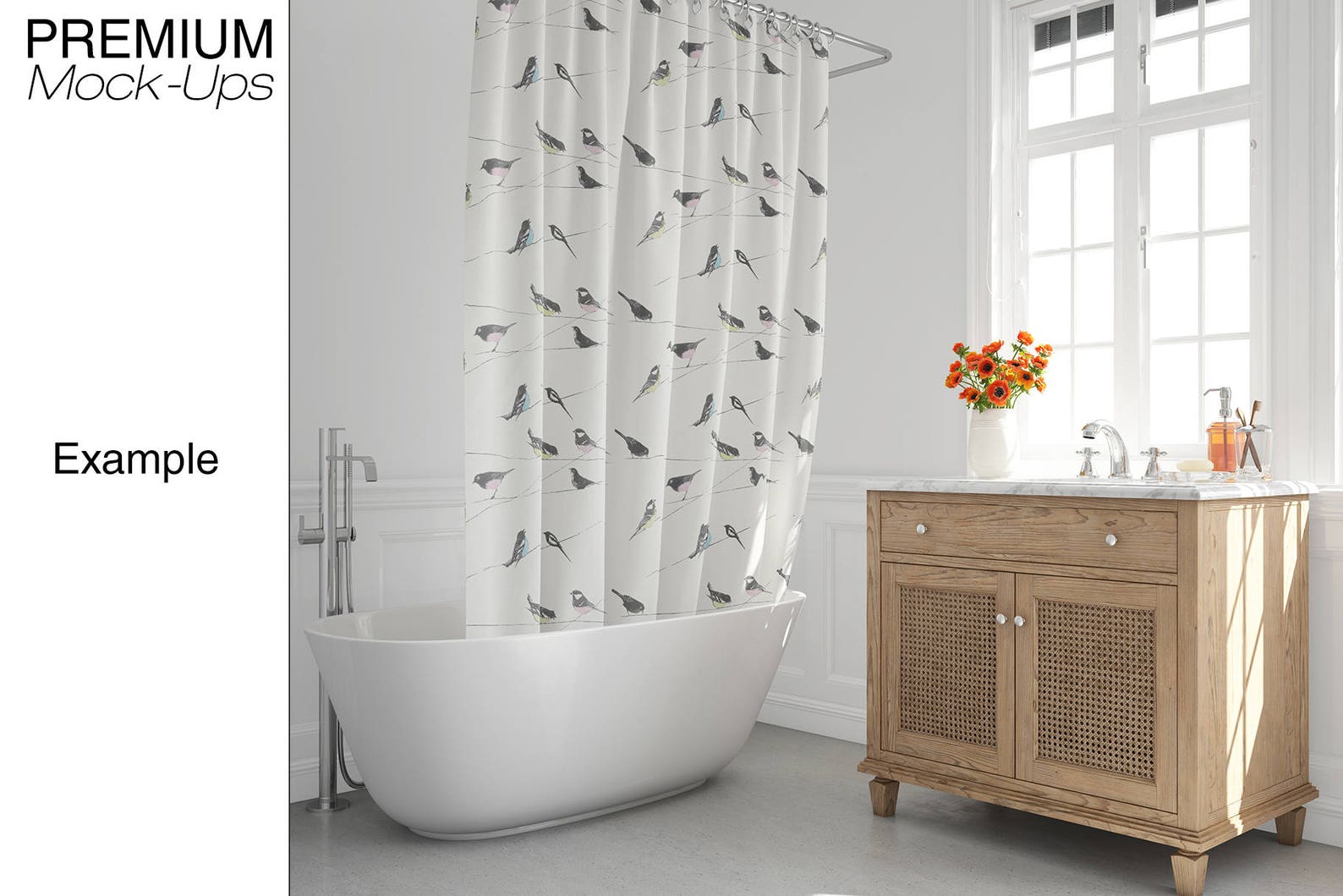 Bath Curtain Shower Curtain Mockup Photoshop Shower | Etsy