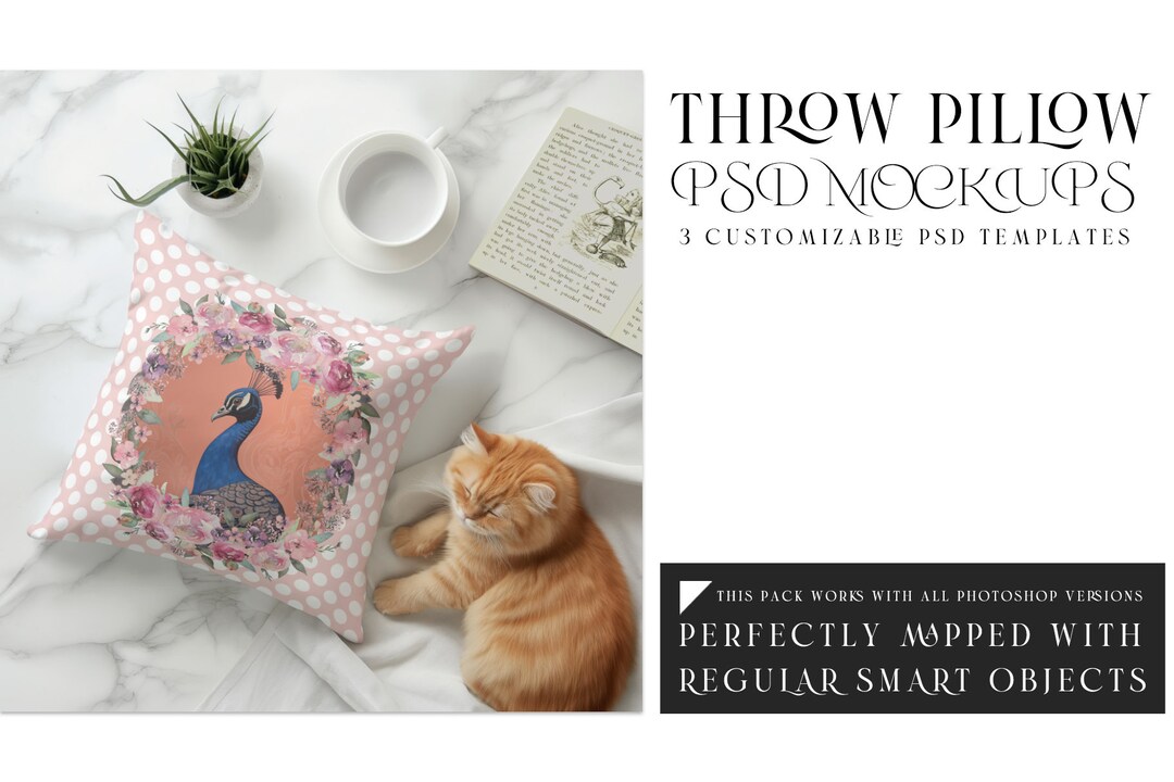 Digital Pillow Mockup Photoshop Pillow Template Cushions Decorative ...