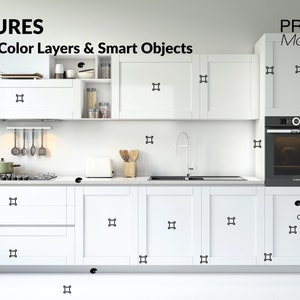 Kitchen Cabinet Mockup | Kitchen Dresser Mockup | Kitchen Mockup ...