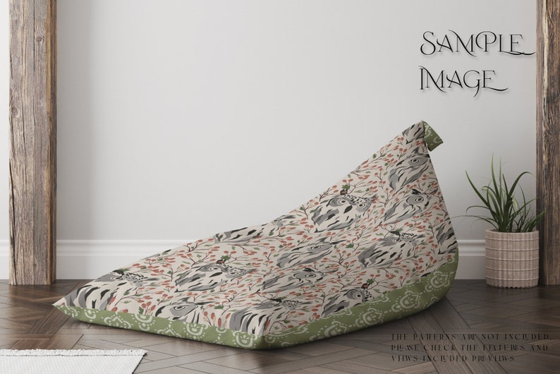 Triangle Bean Bag Chair Mockup / Digital Triangle Bean Bag Chair Mockup ...