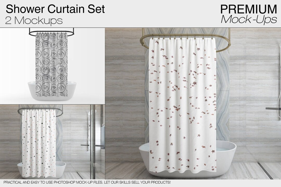 Bath Curtain Shower Curtain Mockup Photoshop Shower Curtain Mockup Bath ...