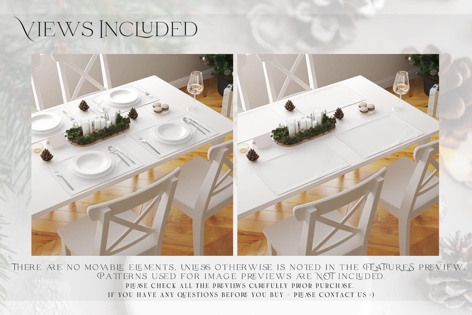 Christmas Placemat Mockup | Digital Christmas Placemat | Christmas ...