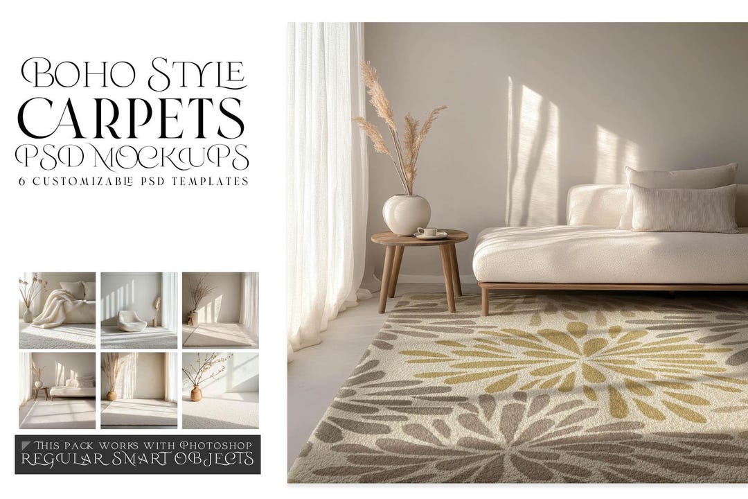 Rugs Mockup | Carpet Templates | Living Room Carpets Template| Rugs ...