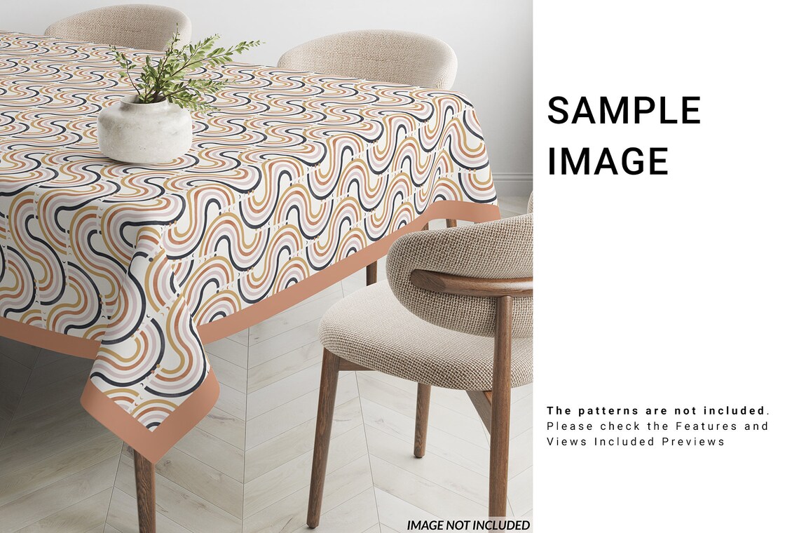 PVC Tablecloth Mockup Digital PVC Tablecloth Mockup - Etsy