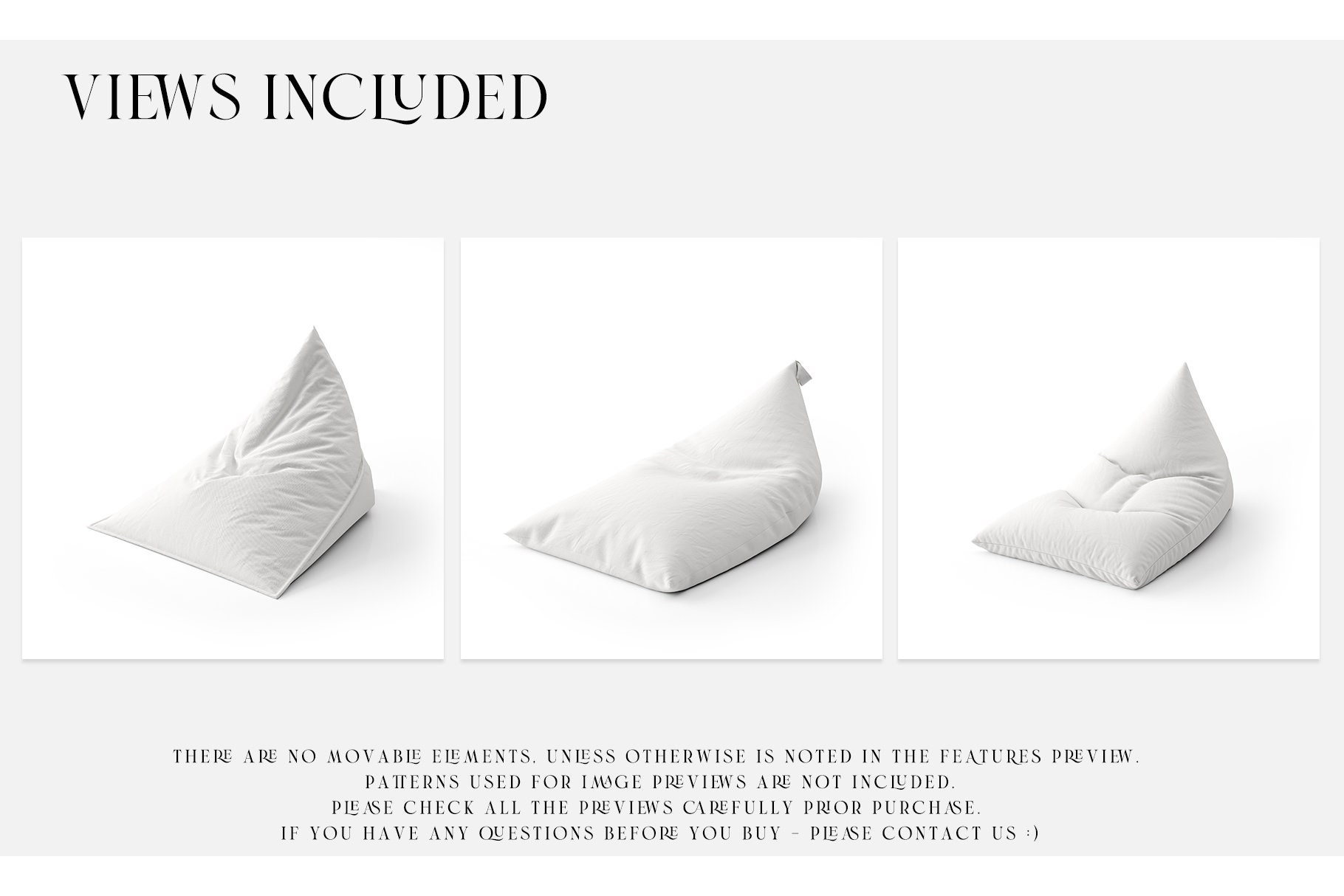 Triangle Bean Bag Chair Mockup / Digital Triangle Bean Bag Chair Mockup ...