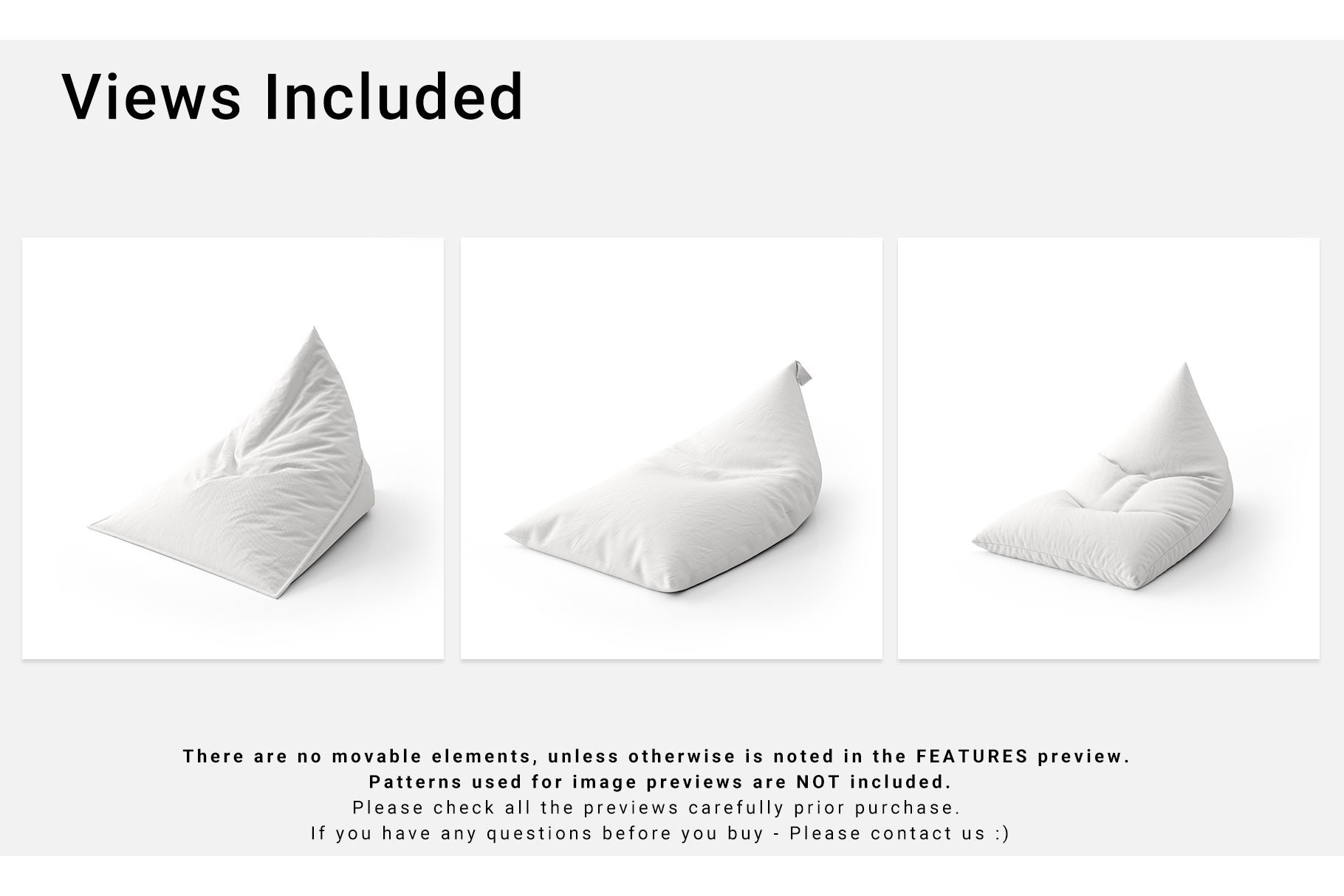 Triangle Bean Bag Chair Mockup / Digital Triangle Bean Bag - Etsy