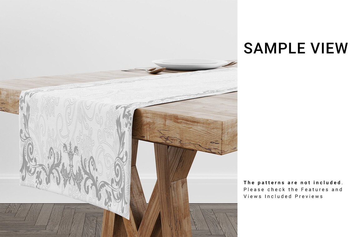 Table Runner Mockup Table Runner Template Table Textile | Etsy