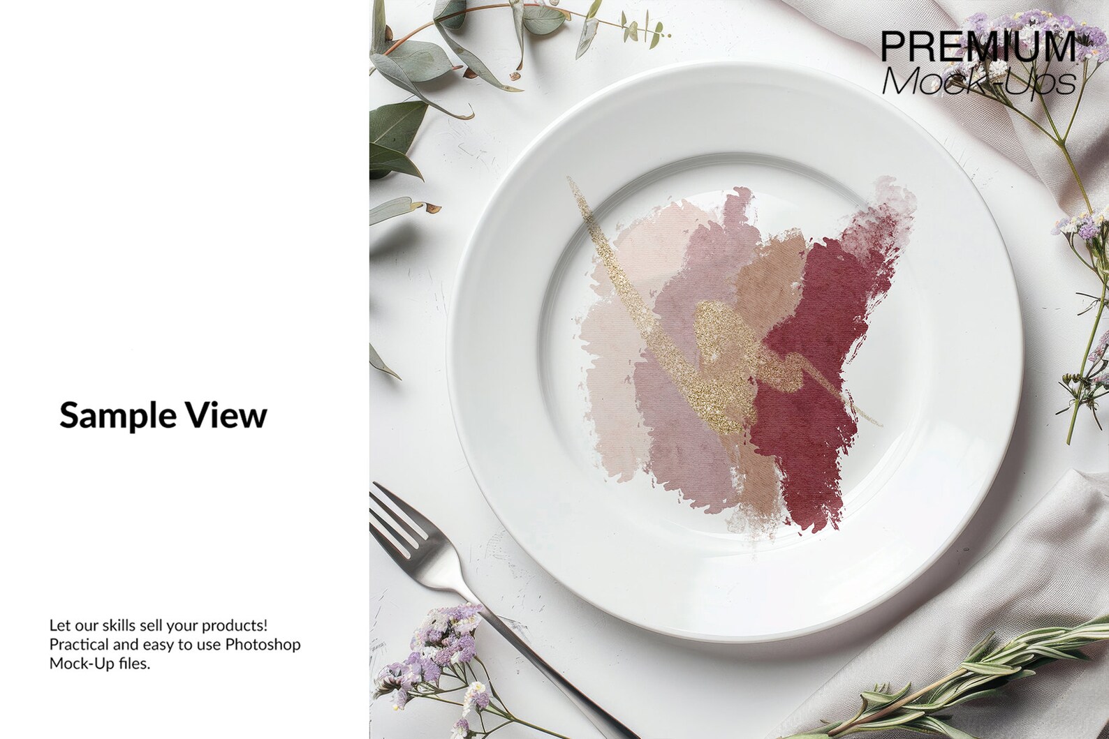 Plate Mockups | Ceramic Dish Mockup | Photoshop Porcelain Plate ...