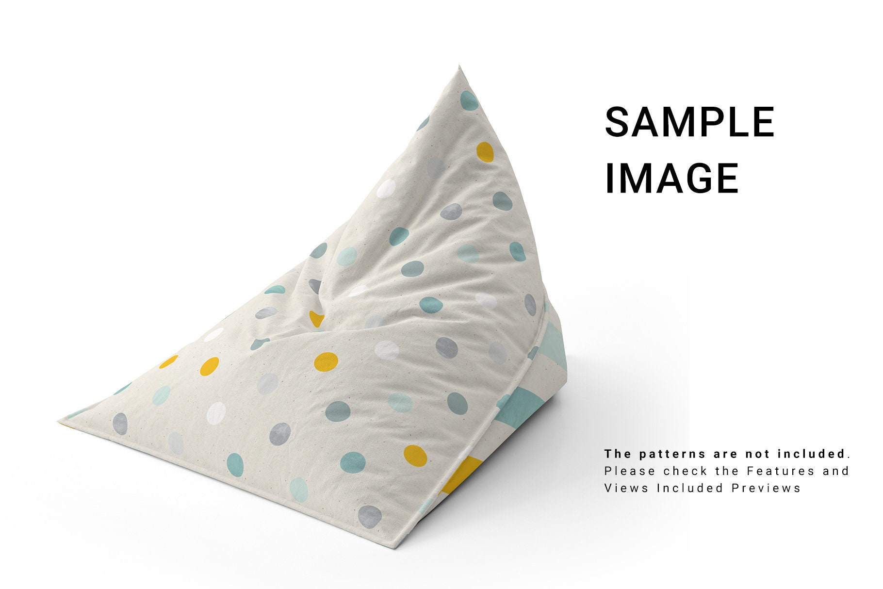 Triangle Bean Bag Chair Mockup / Digital Triangle Bean Bag - Etsy